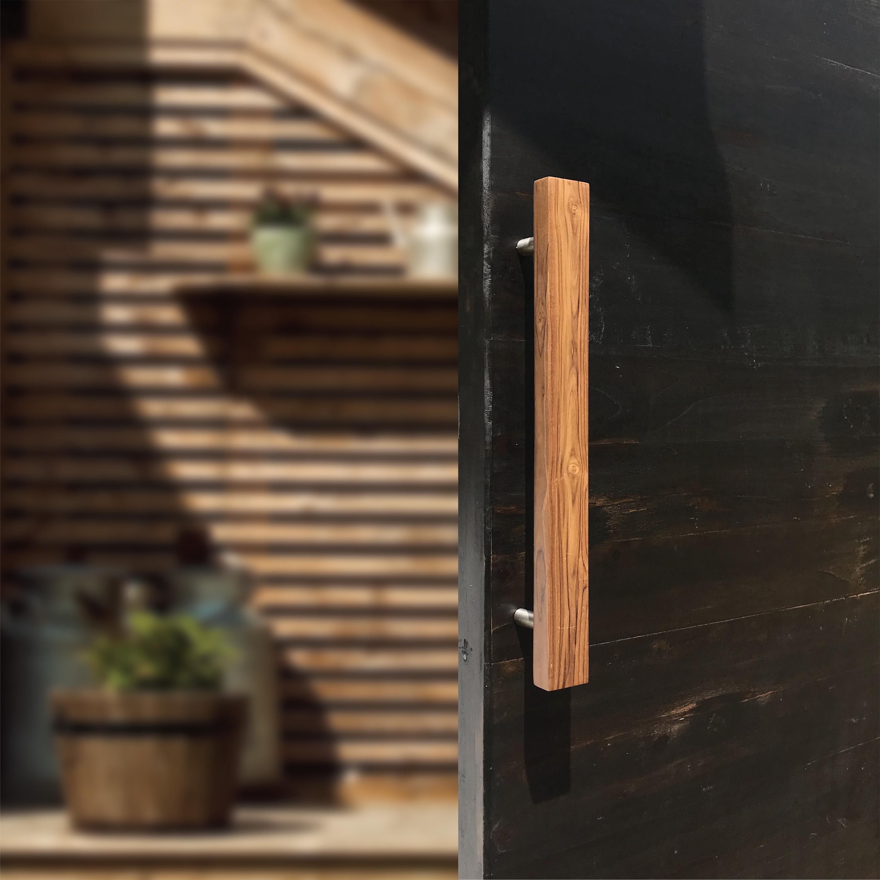 Handmade Teak Wood Barn Door Handle: Contemporary Sliding Door Hardware ...