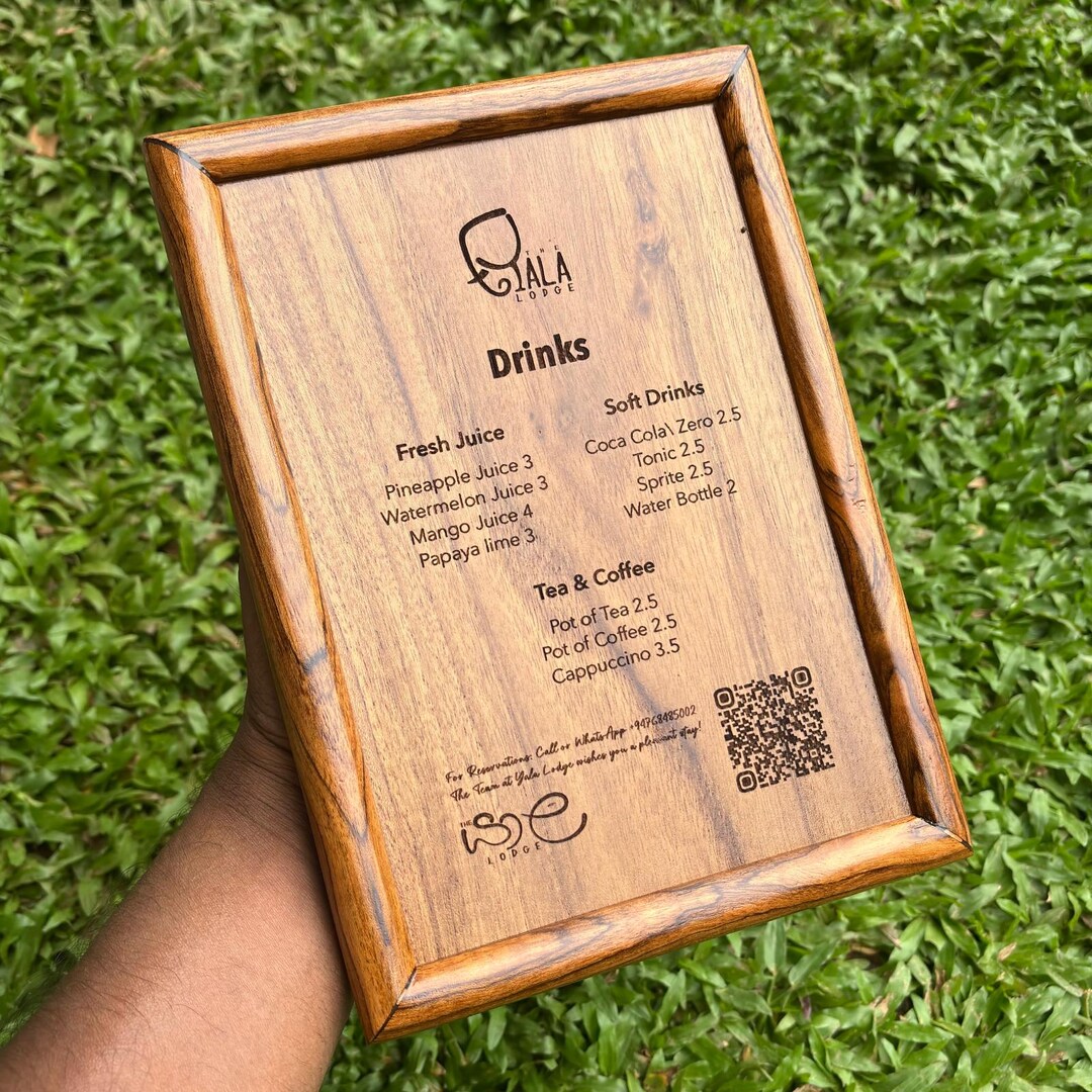 Custom Teak Wood Laser Engraved Menu: Restaurant, Bar, Wedding - Etsy
