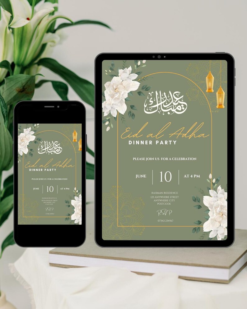 Eid Invitation | Editable Eid Invitation | Eid Dinner Party | Eid ...