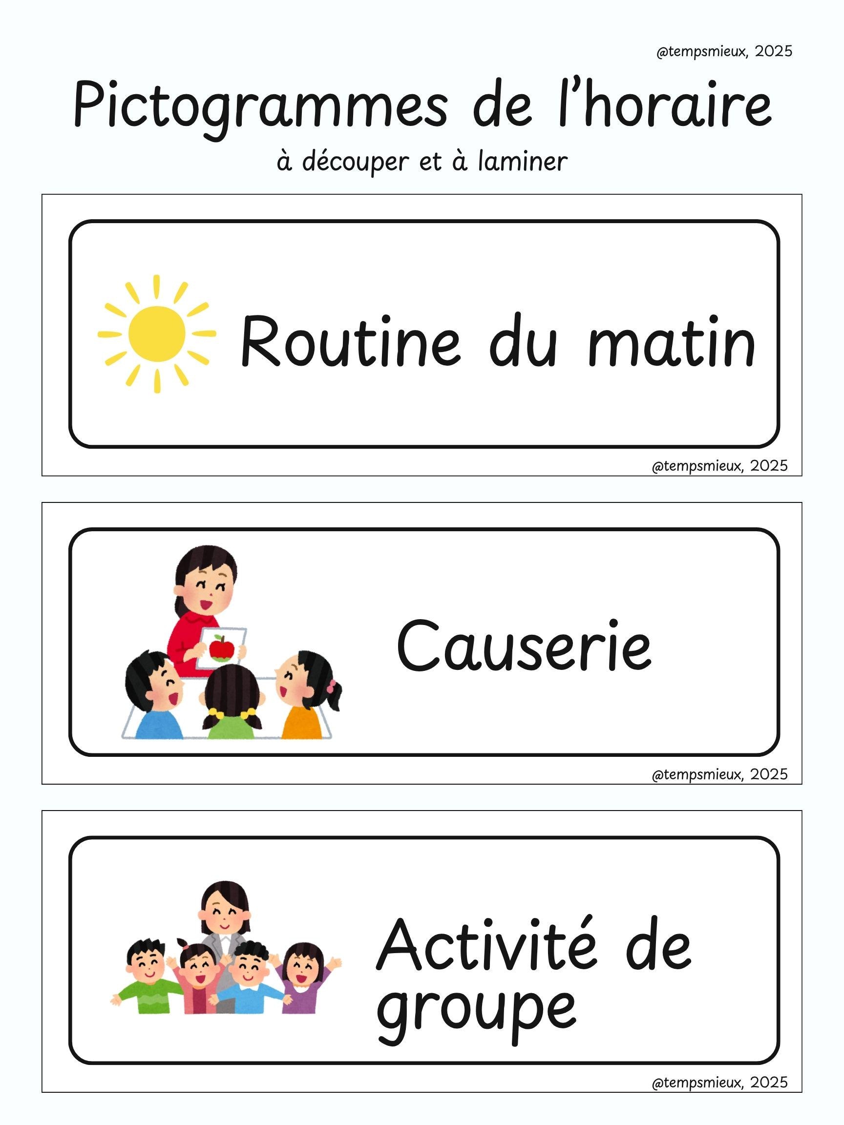 Pictogrammes De La Routine Quotidienne En Petite Enfance - Etsy