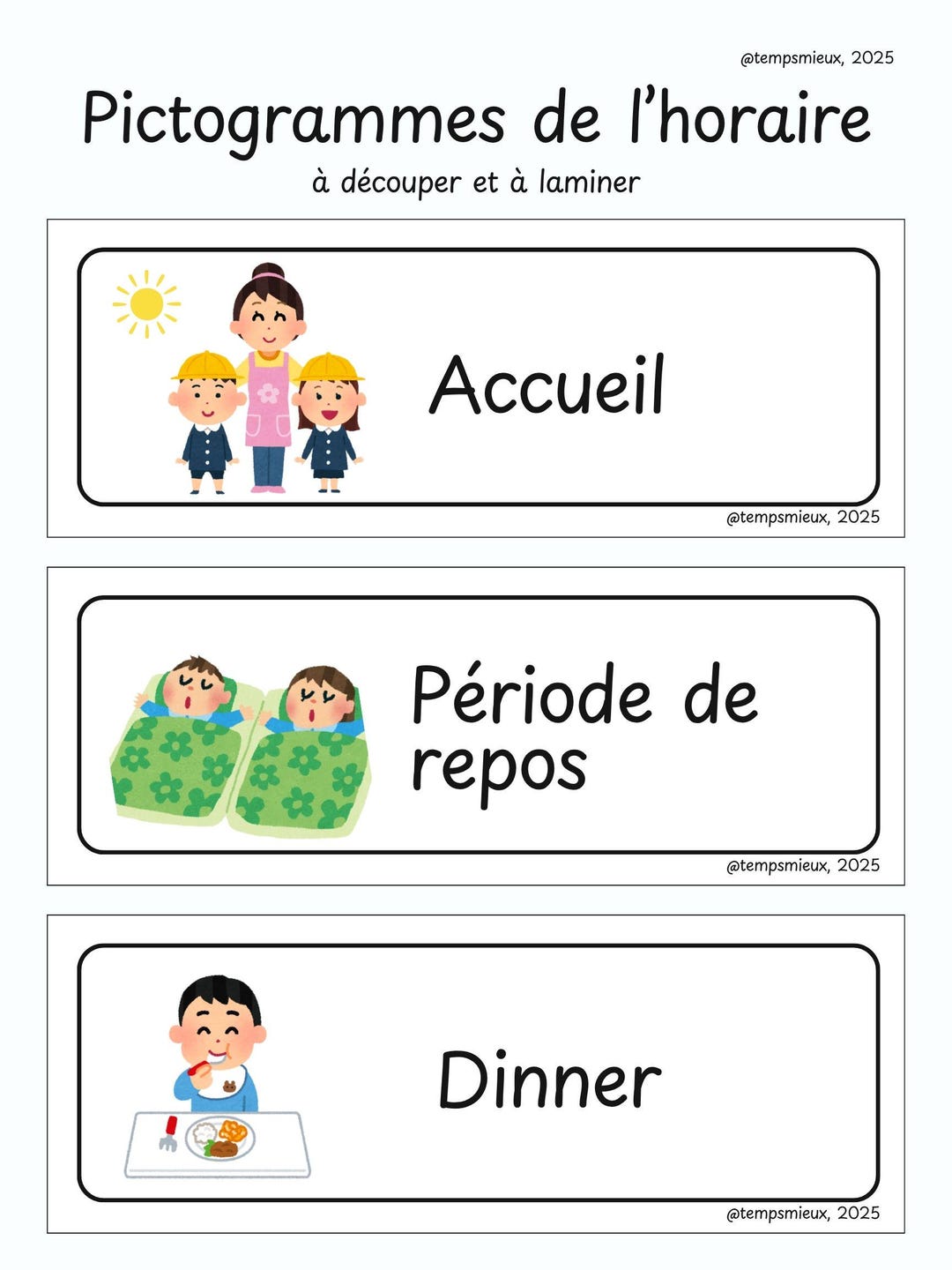 Pictogrammes De La Routine Quotidienne En Petite Enfance - Etsy
