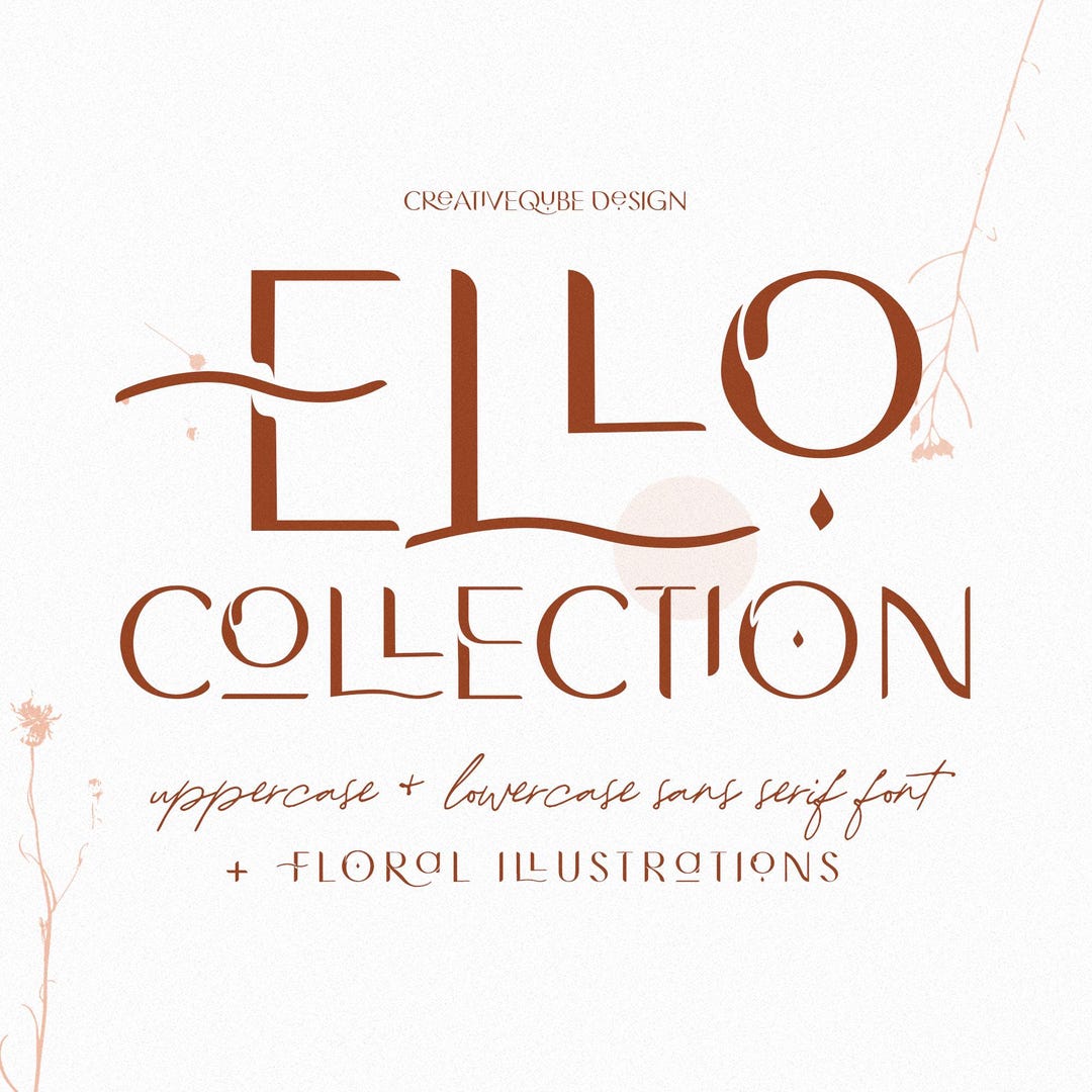 Ello Collection Font - Display Font, Decorative Font, Cricut Fonts ...