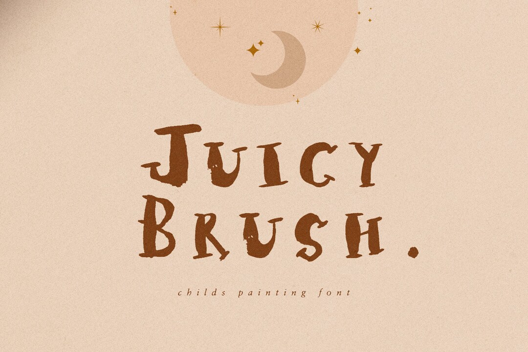 Juicy Brush Typeface Font - Display Font - Hand Painted - Etsy