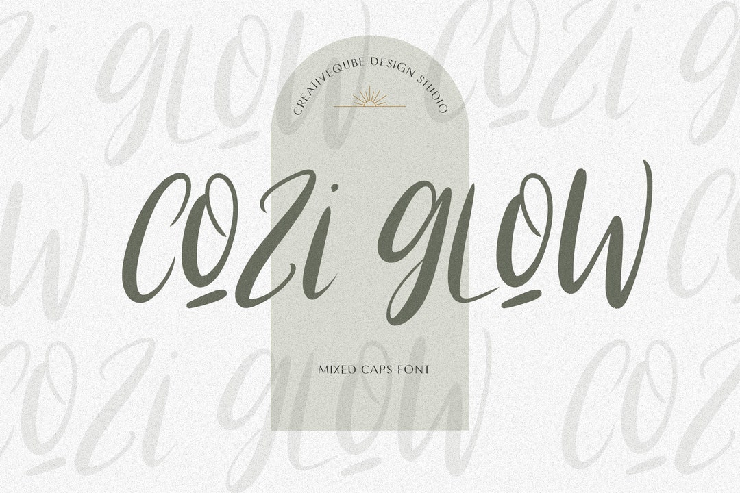 Cozi Glow Calligraphy Font: Modern Script (digital Download) - Etsy