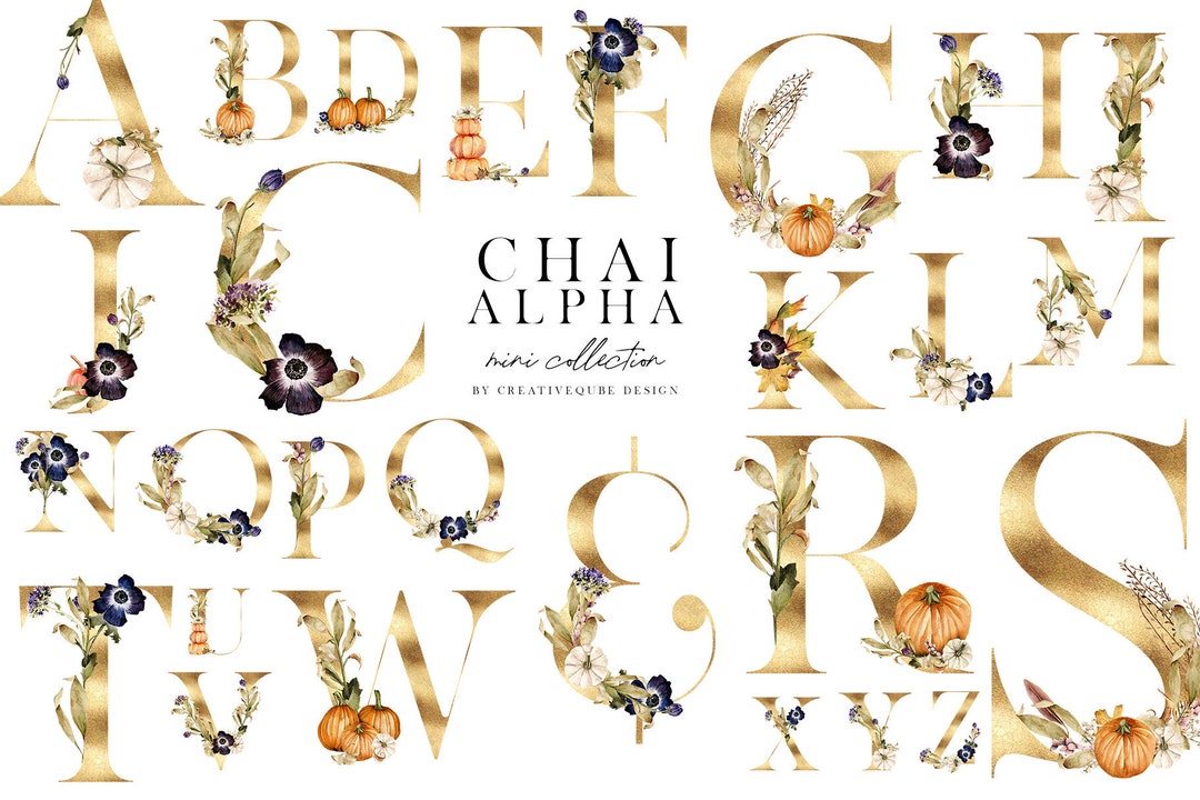 Chai Alpha Watercolor Mini Collection, Clip Art, Hand Painted, Planner ...