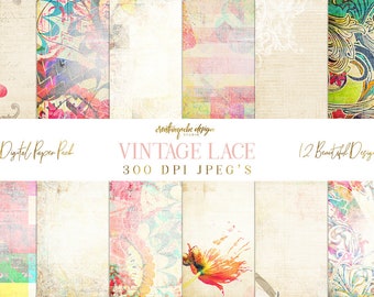Boho Baby Scrapbook Paper Digital Backdrops Printable - Etsy