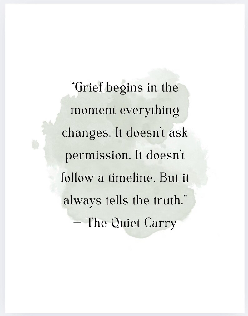The Quiet Carry | Grief Workbook Printable | Healing After Loss of a ...