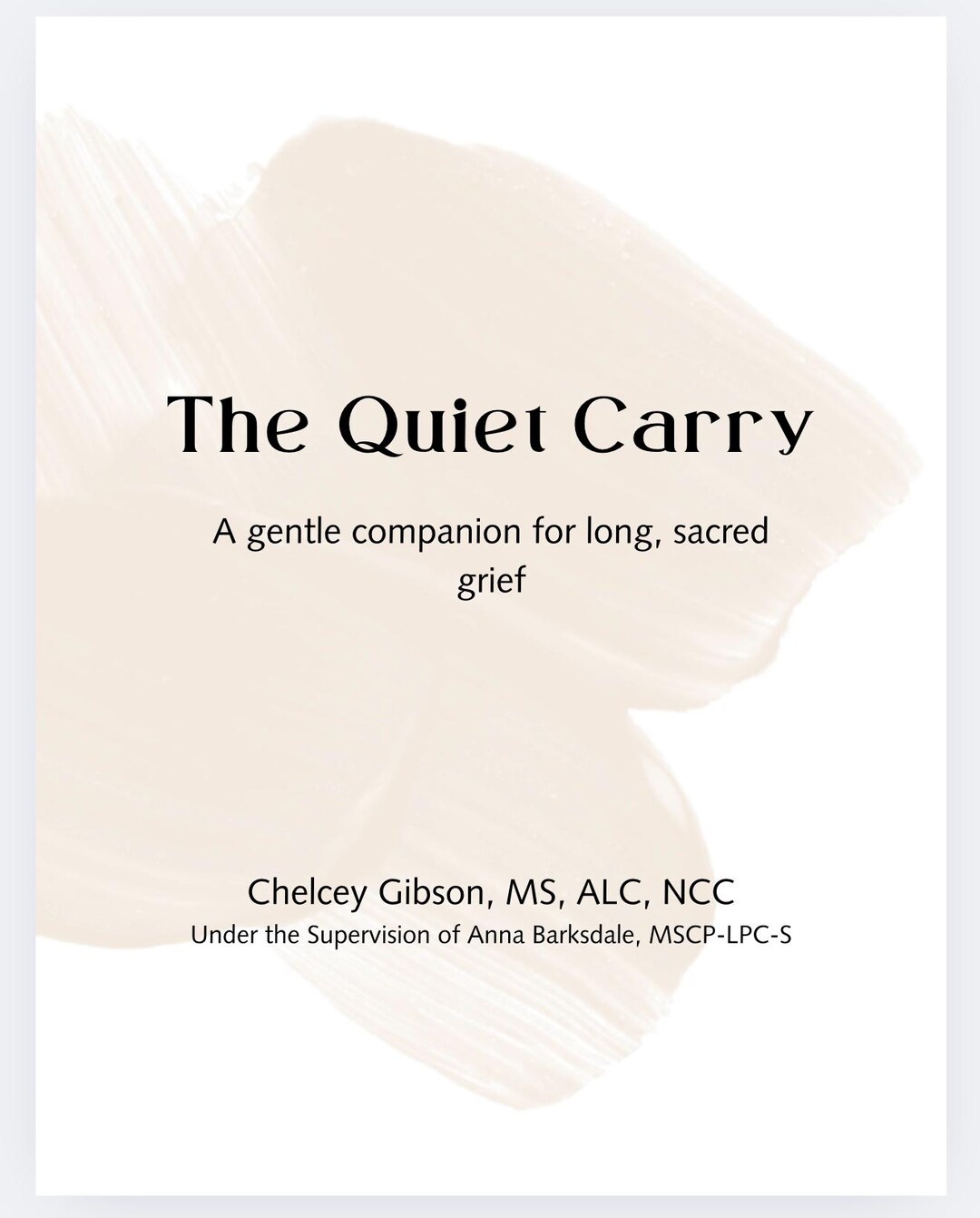 The Quiet Carry | Grief Workbook Printable | Healing After Loss of a ...