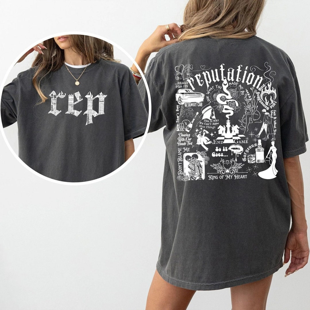 Vintage Rep Newspaper Double Side Shirt, Reputation 2-side T-shirt ...