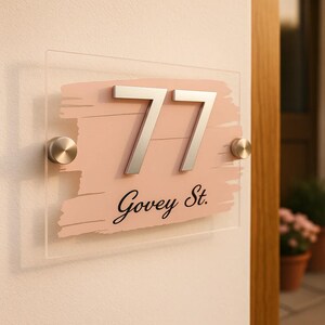 Personalized Simple House Door Sign｜custom 3D Digital Door Sign ...