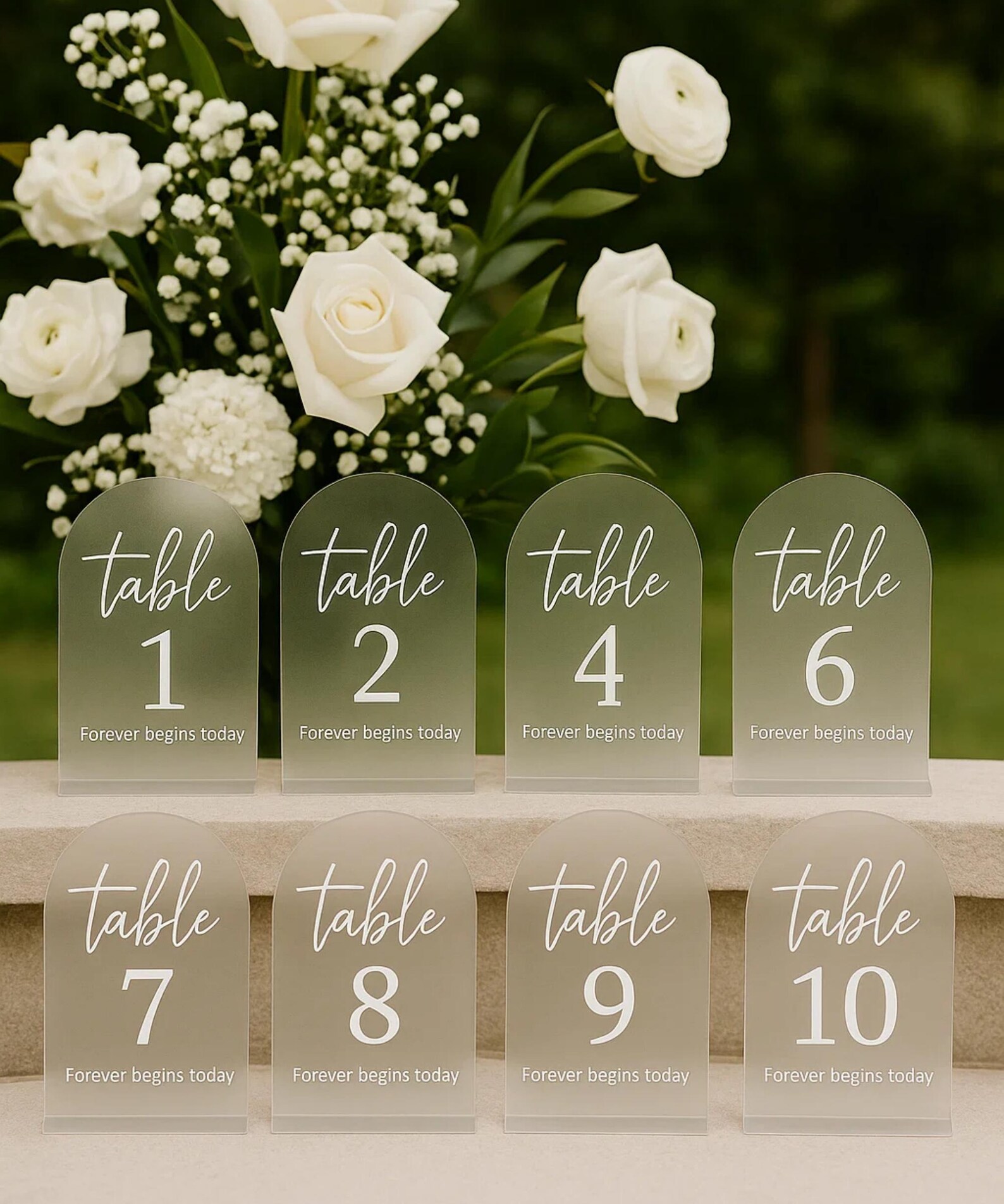 Party Favors Arch Table Signs, Personalized Custom Table Numbers ...