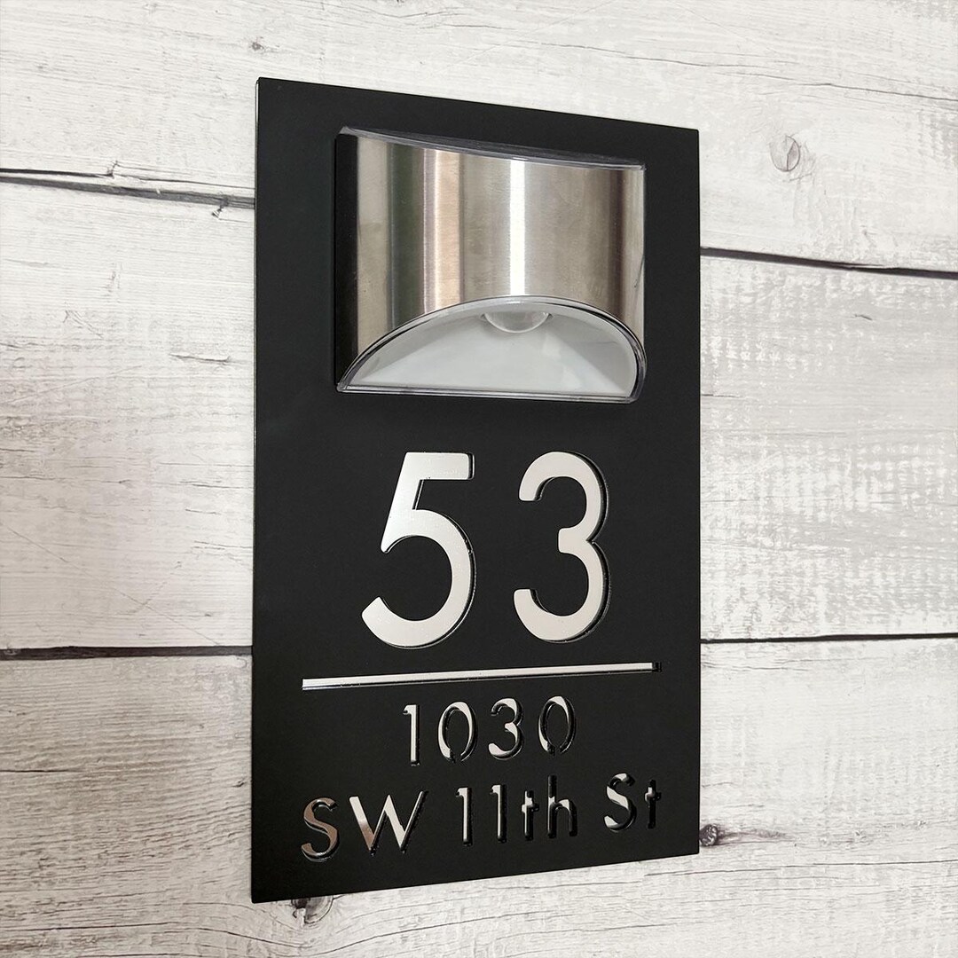 Custom Door Number / Personalized LED Solar Light / Apartment Door ...