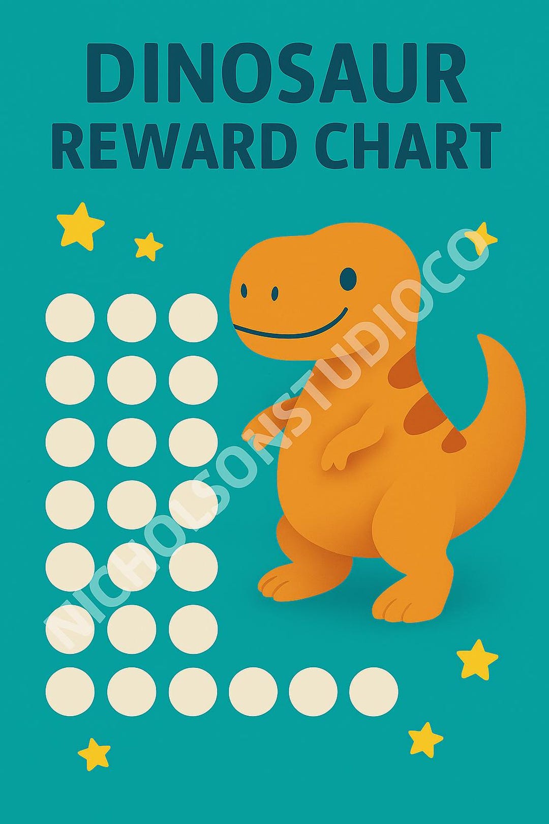 Dinosaur Reward Chart for Kids – Printable Behavior Tracker – Fun ...
