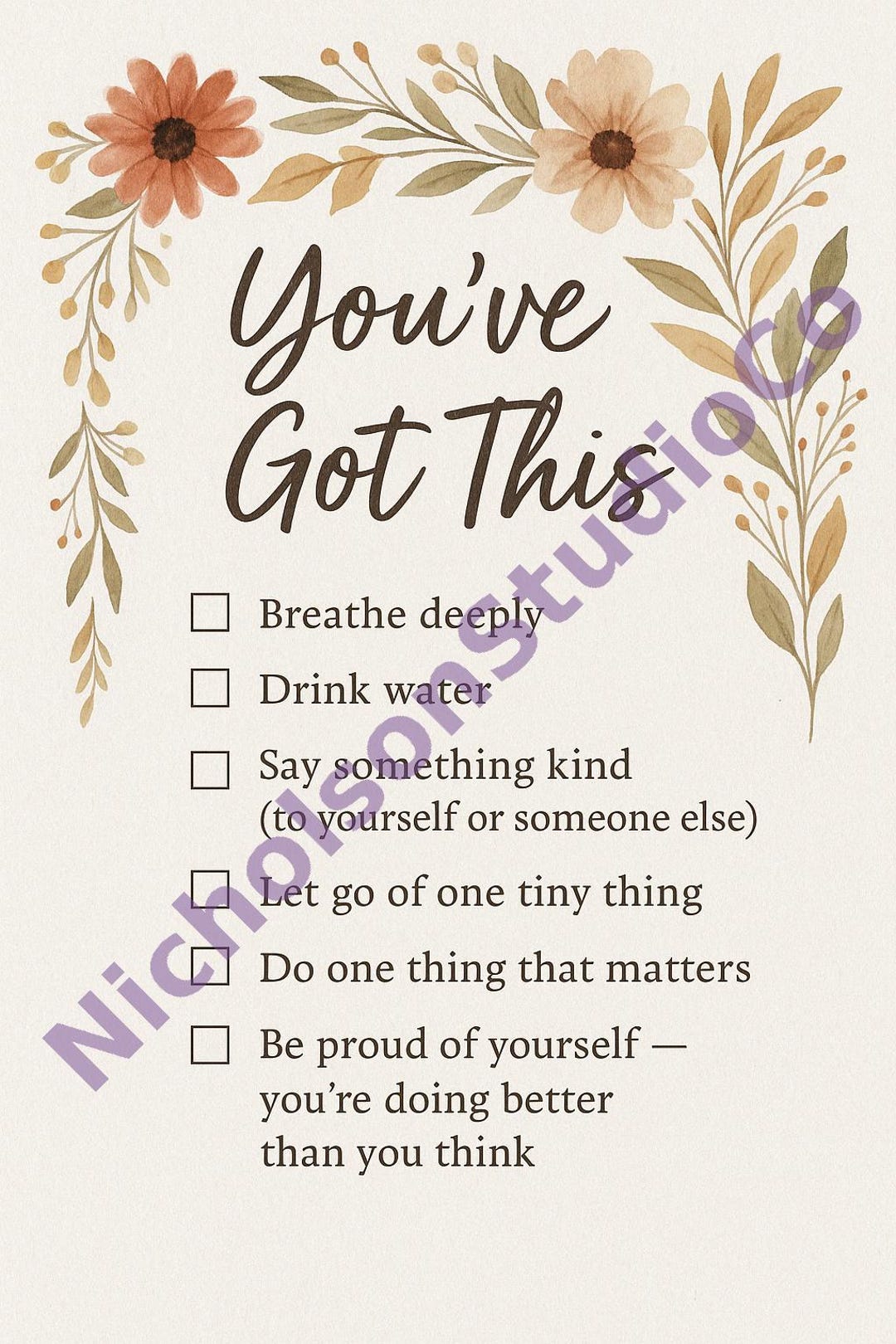 You’ve Got This – Motivational Checklist Art for Mums | Printable Wall ...
