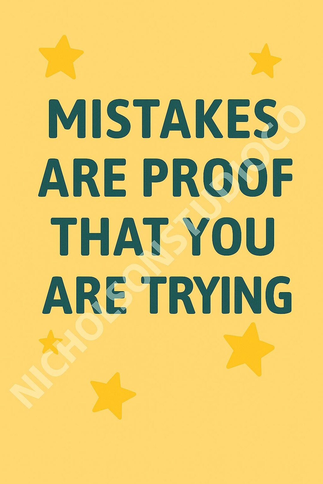 Mistakes Are Proof You Are Trying - Growth Mindset Classroom Poster - Etsy