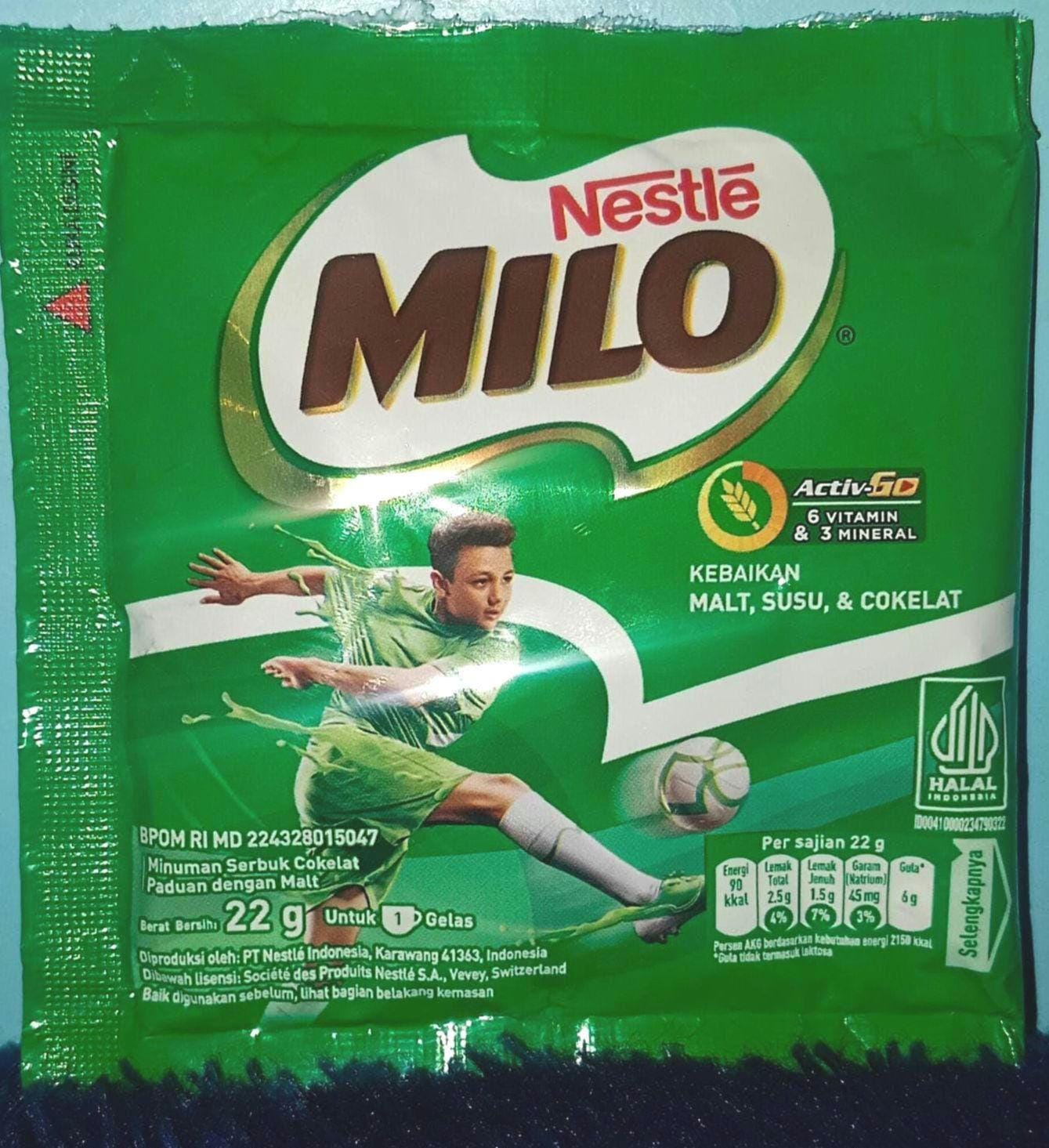 Milo Milk Sachet 22 Grams is a Practical Chocolate Powder Drink Product ...
