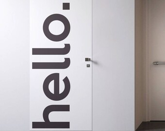 Hello Wall Decal Removable Wall Sticker Quote Wall Decal - Etsy