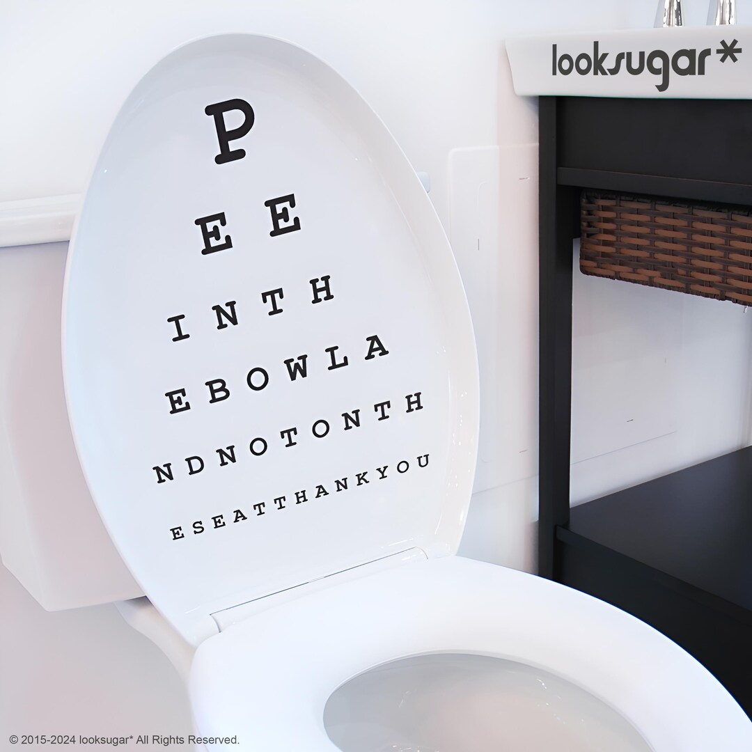 Bathroom Topography Decal . Eyechart Decal . Snellen Chart Decal ...