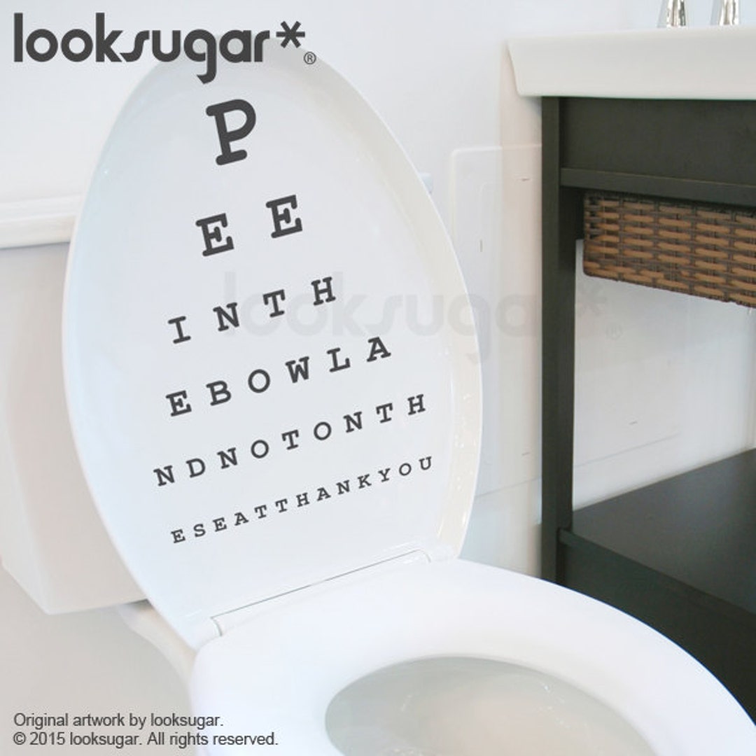 Bathroom Topography Decal . Eyechart Decal . Snellen Chart Decal ...