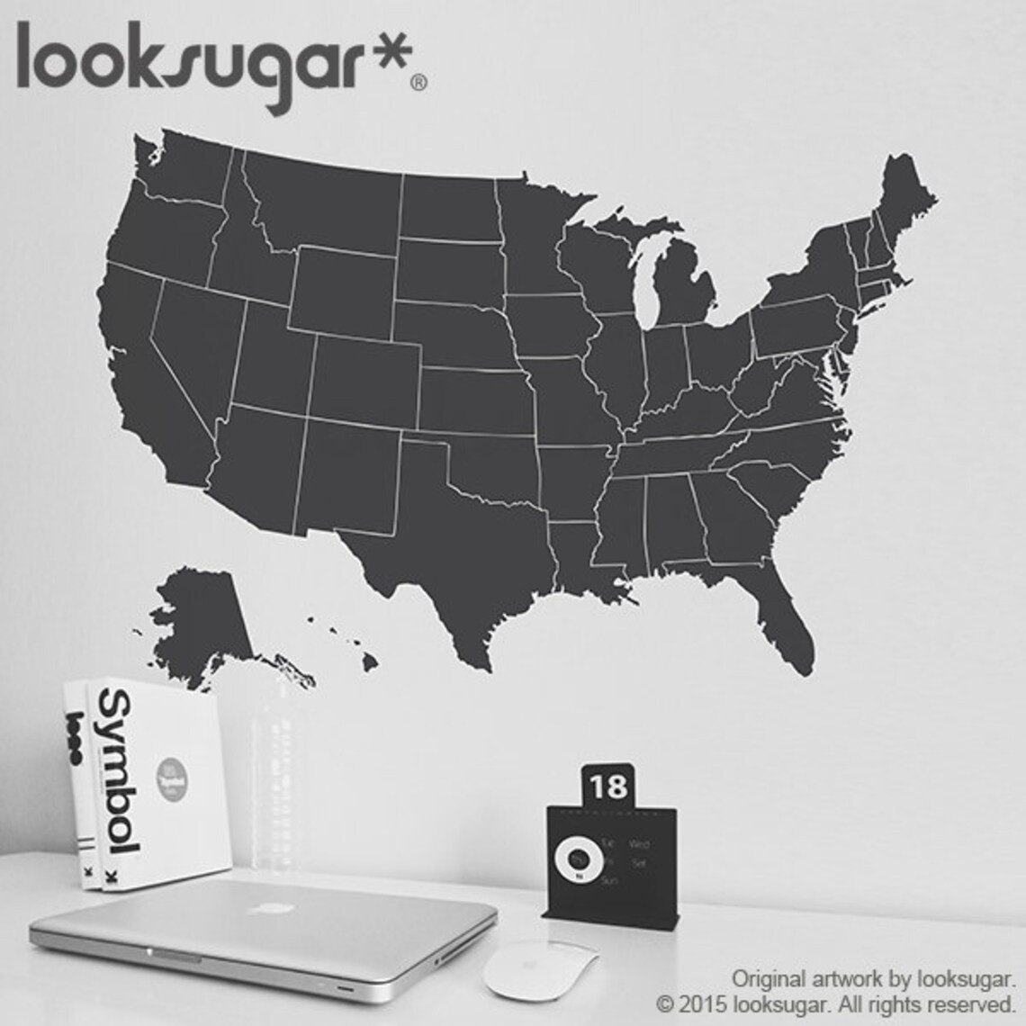 Children Map Decal US Map Wall Decal United States Map - Etsy