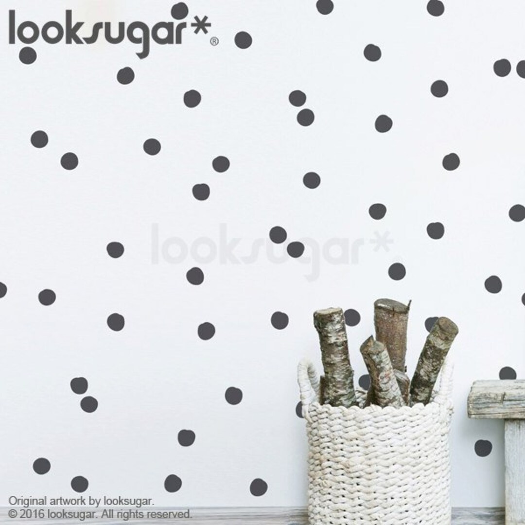 Hand Drawn Stickers . Hand Drawn Polka Dots . Hand Drawn Wall Decal ...