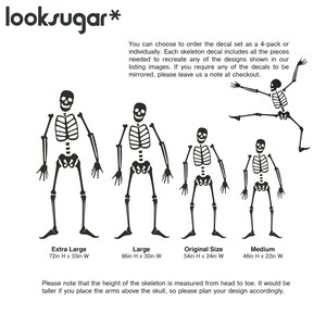 Large Halloween Skeleton Vinyl Decal - Dancing Skeleton for Window ...