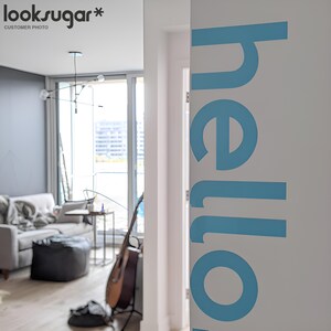 Greeting Decal . Hello Wall Sticker . Removable Wall Sticker - Quote ...