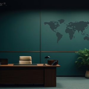 Large World Map Decal . Removable World Map Wall Stickers . Colorful ...