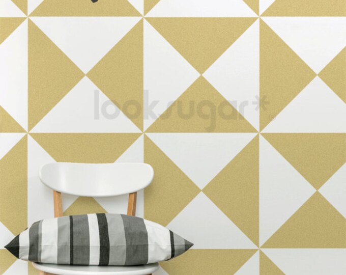 Triangle Wall Pattern Decal Removable Wall Decal Triangle - Etsy