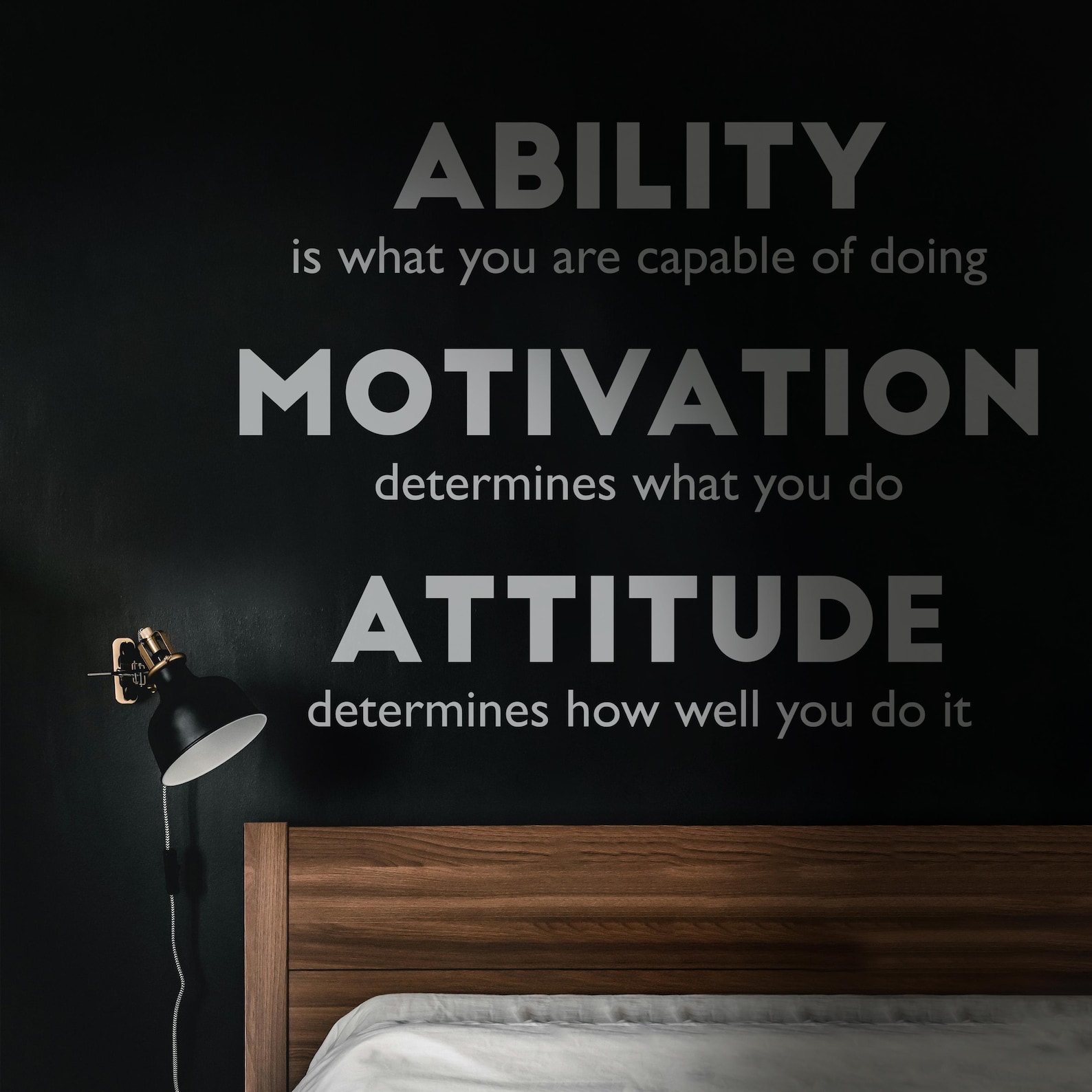 Inspirational Phrase Ability Motivation Attitude Vinyl Wall Decal . GYM ...