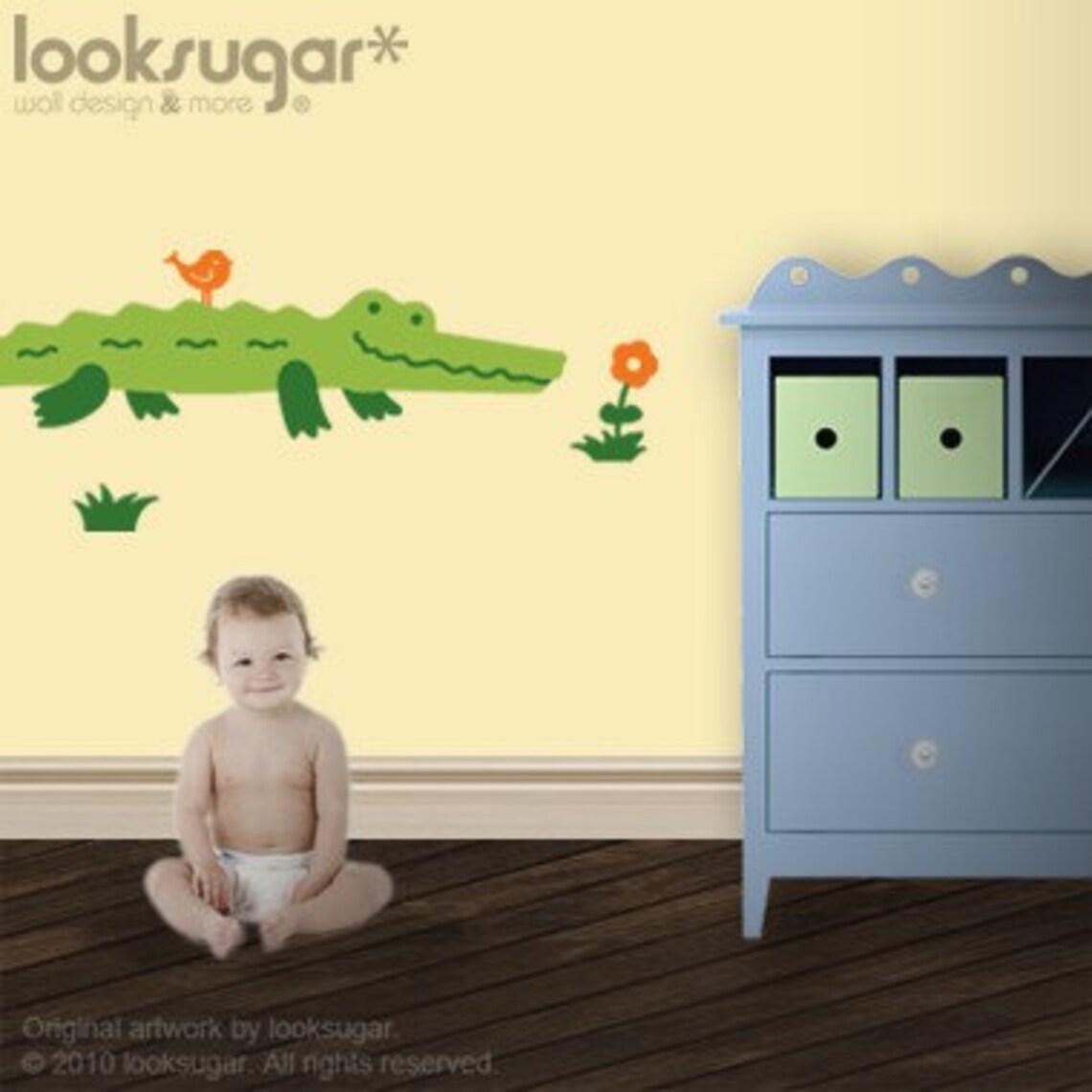 Baby Nursery Wall Decals Alligator Wall Stickers 0009 | Etsy