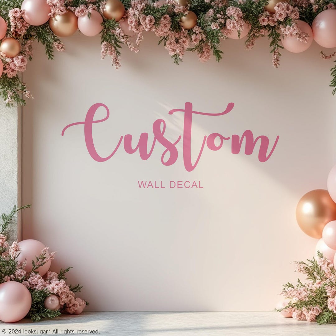 Custom Vinyl Decal | Wedding Wall Decal, Birthday Party Sign Decal ...