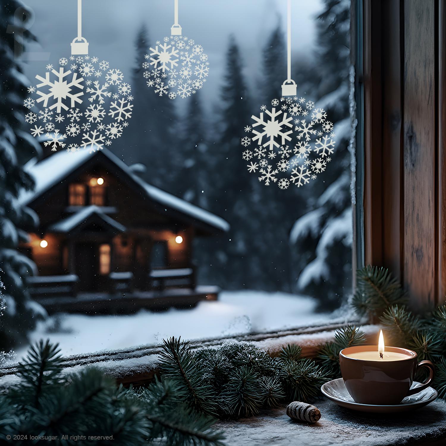 Christmas Window Decals - Festive Vinyl Holiday Wall Art, Winter ...