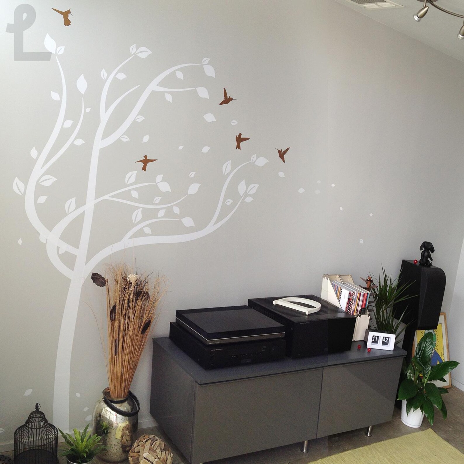 Tree Wall Decals With Hummingbirds - Baby Nursery Tree Decals ...