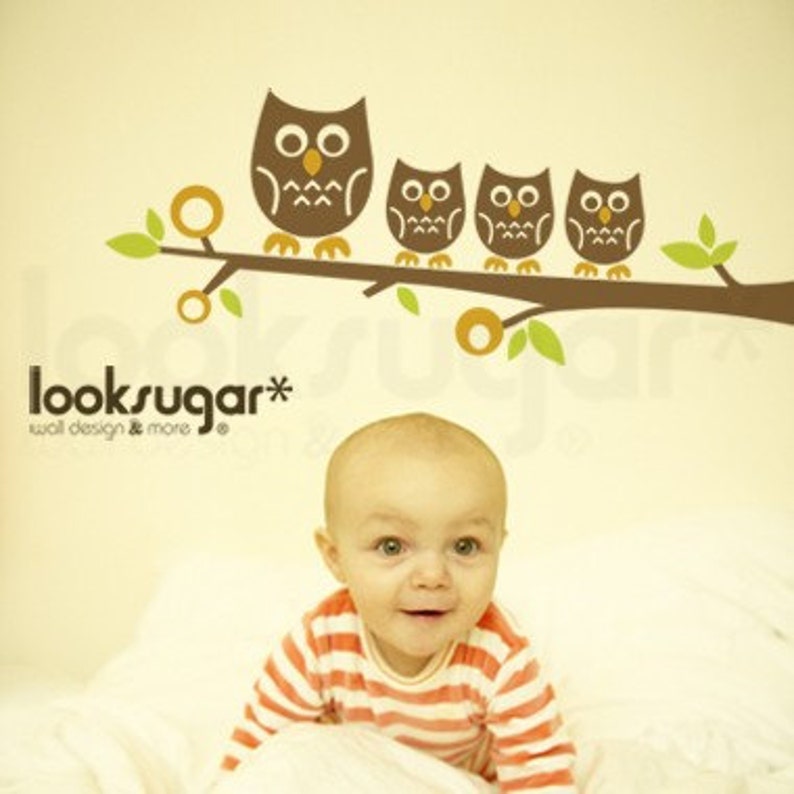 LS Original Design Owl Wall Decal Tree Wall Decal Branch Vinyl - Etsy