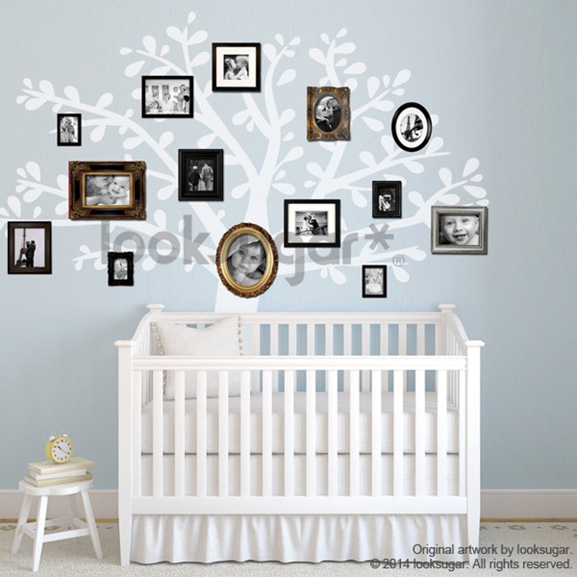 Family Tree Wall Decal . Photo Frame Tree Sticker . Living - Etsy