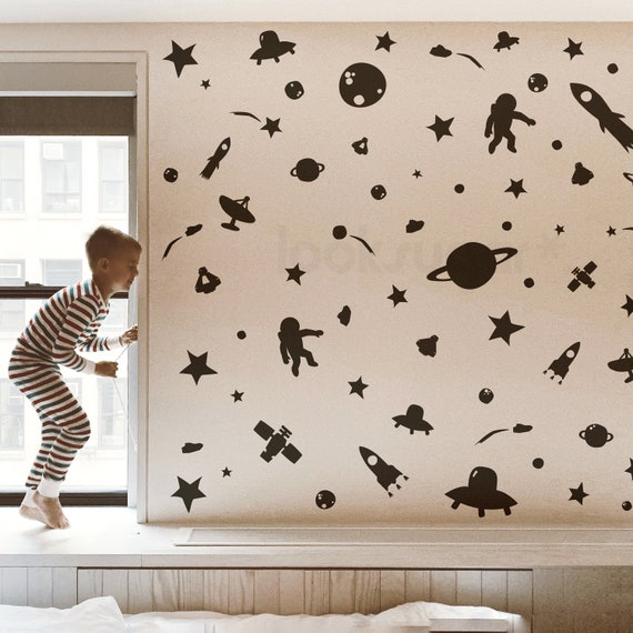 Outer Space Wall Decals Rocket Decals Astronaut Stickers | Etsy