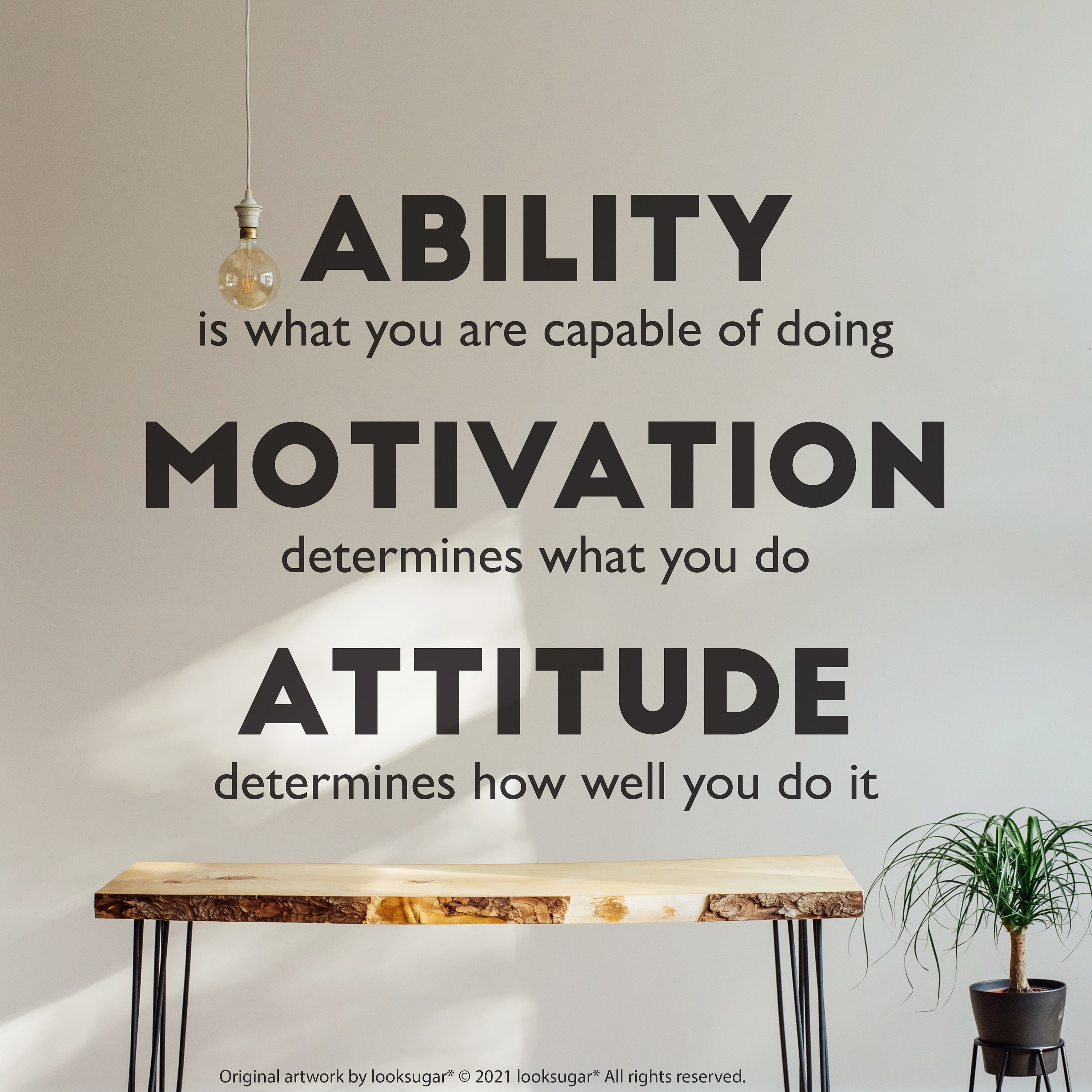 Inspirational Phrase Ability Motivation Attitude Vinyl Wall Decal . GYM ...