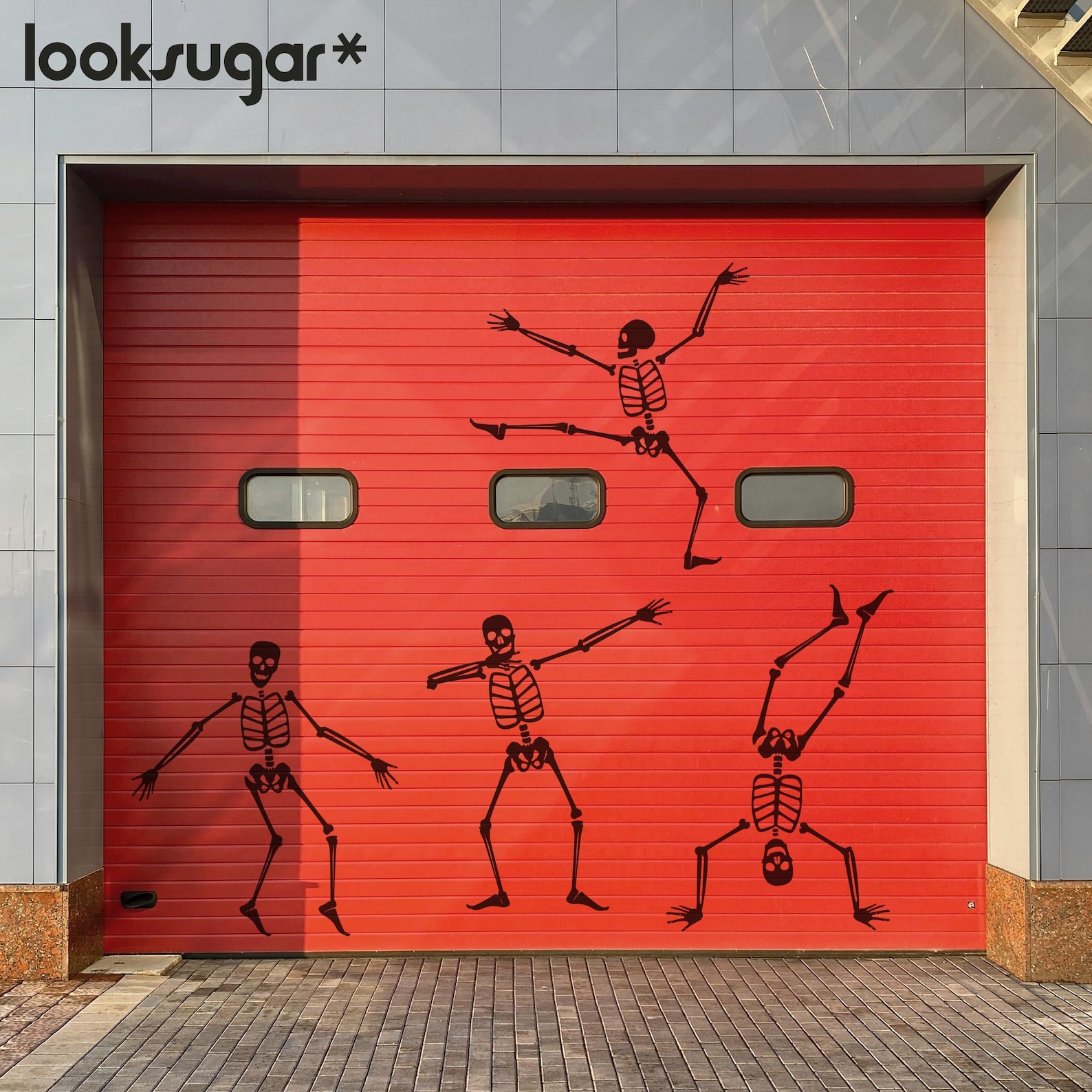 Large Halloween Skeleton Vinyl Decal - Dancing Skeleton for Window ...