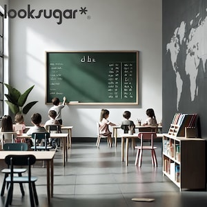 Large World Map Decal . Removable World Map Wall Stickers . Colorful ...