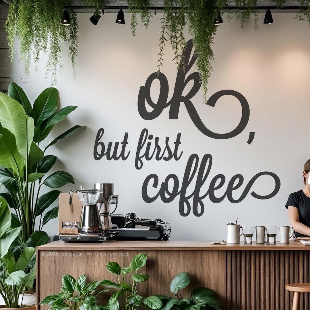 Coffee Shop Wall Decal - Café Kitchen Sticker - Perfect for Breakroom ...