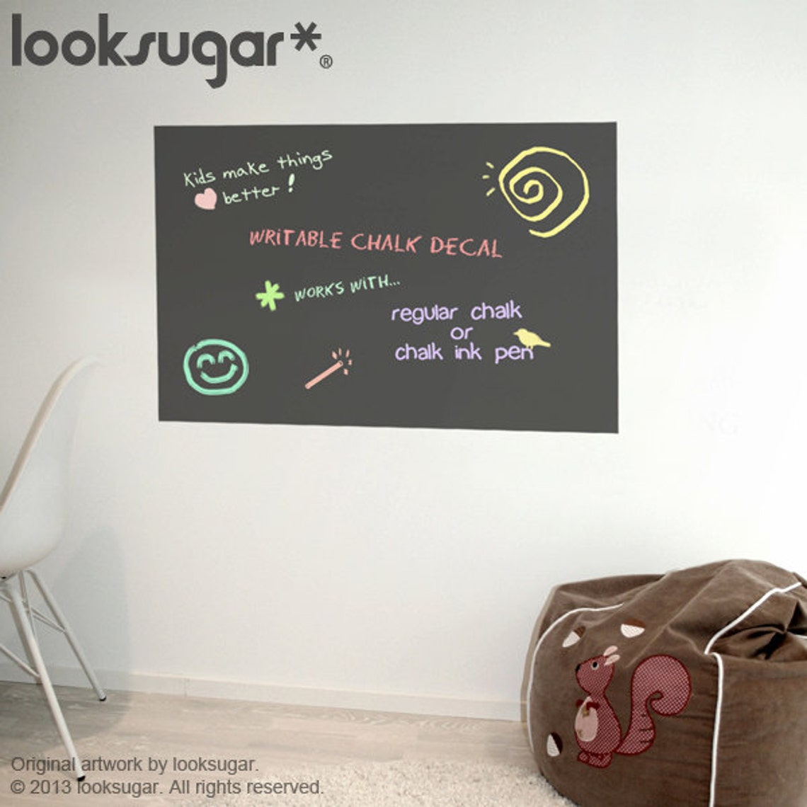 Colored Chalkboard Decal for Home or Office LSWN-A0011 - Etsy