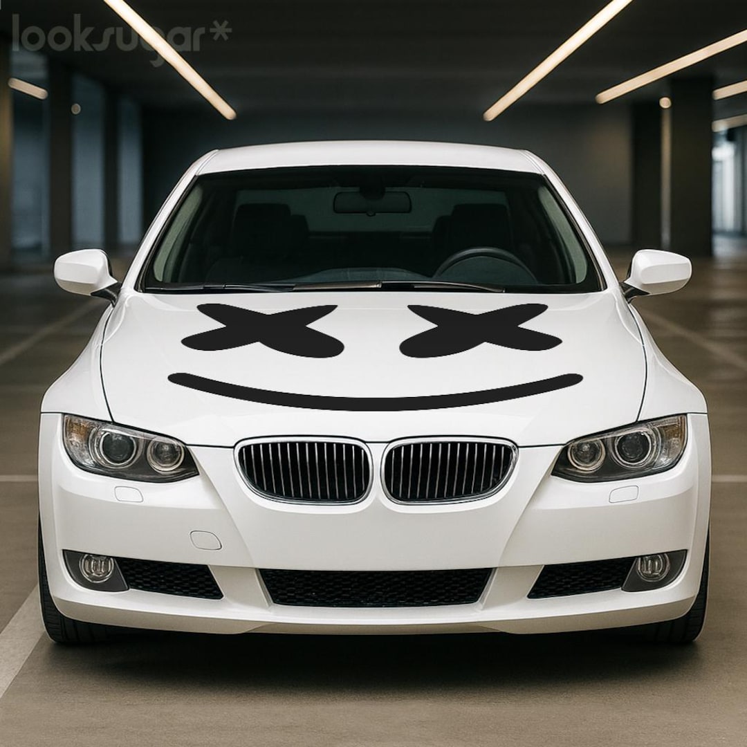 Marshmello Halloween Door Decal – Marshmello Car Hood Decal - Seasonal ...