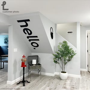 Hello Wall Decal - Removable Wall Sticker - Quote Wall Decal - Hello ...