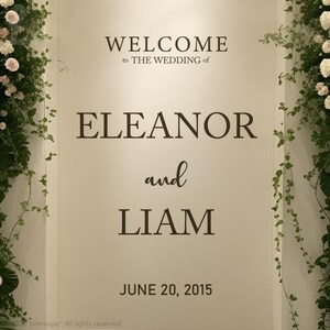 Custom Wedding Welcome Sign Decal - Personalized Sticker for Mirror ...