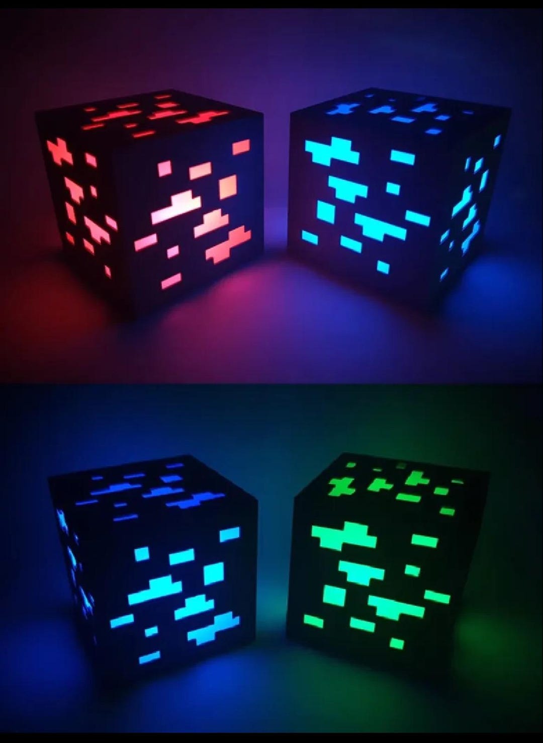 Minecraft Bedside Light - Etsy