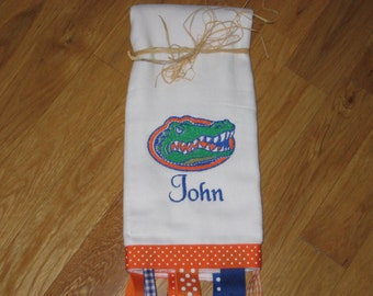 Gator Burp Cloth/alligator Burp Cloth/florida Gator Burp Cloth/florida ...
