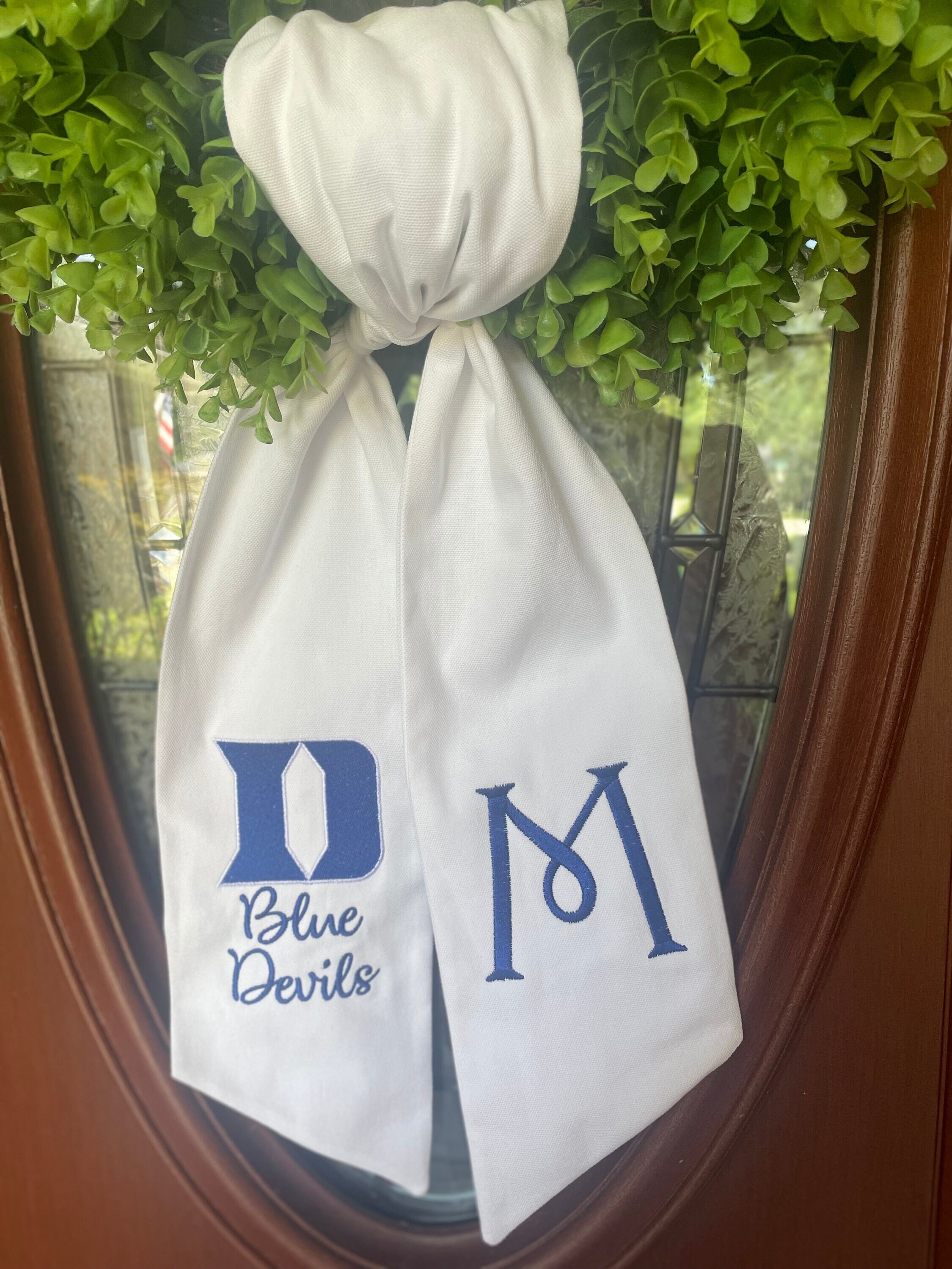 Personalized Blue Devils Wreath Sash - Etsy