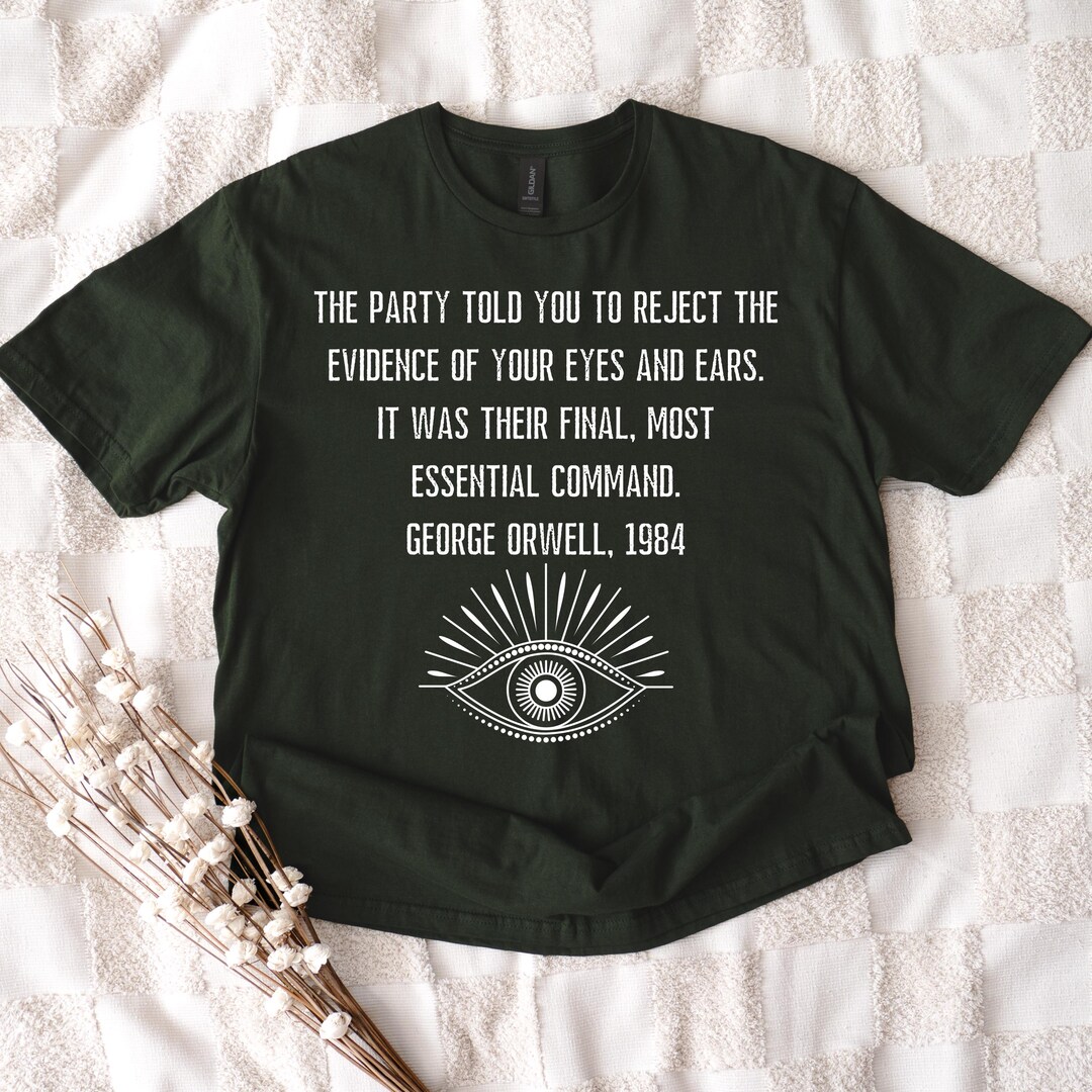 1984 Orwell Quote T-shirt, Freedom of Thought, Dystopian Book - Etsy
