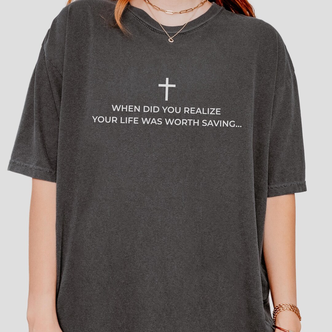 Christian Quote Shirt: Minimalist Cross Graphic Tee - Etsy